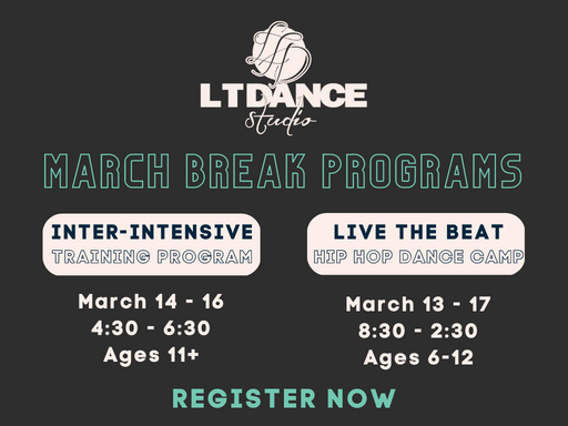 MARCH BREAK PROGRAMS – LT DANCE STUDIO